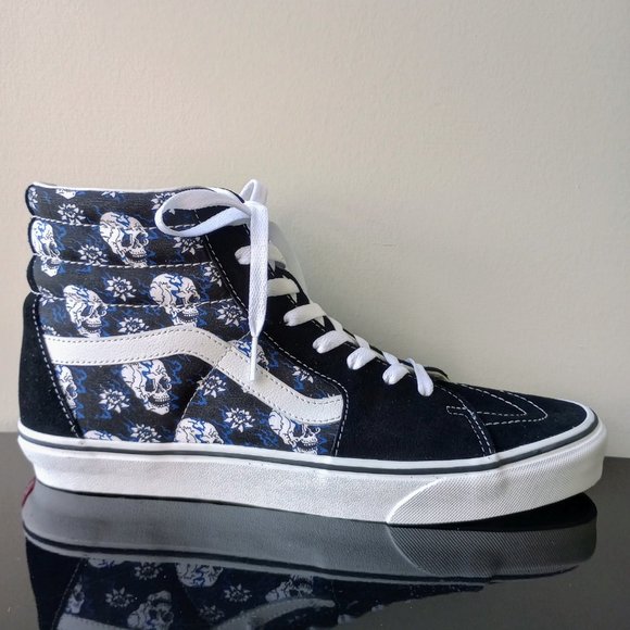 Vans | Shoes | Vans Mens Sk8 Hi Flash Skulls Suedecanvas High Top ...